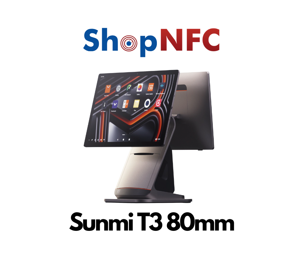 SUNMI T3 POS 15,6" Full HD Touchscreen mit 80-mm-Thermodrucker – Android 13, NFC, WLAN ...